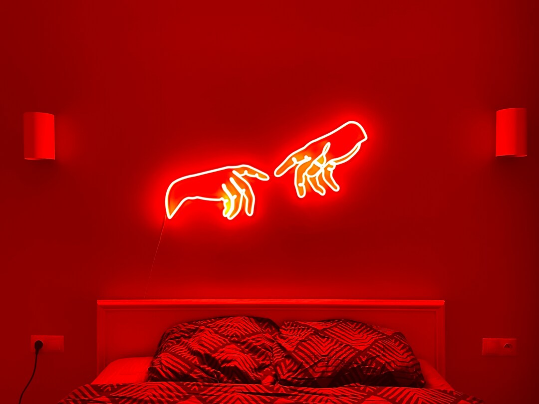 Hands of God Neon Sign, Neon Sign for House Decoration Sign Light ...