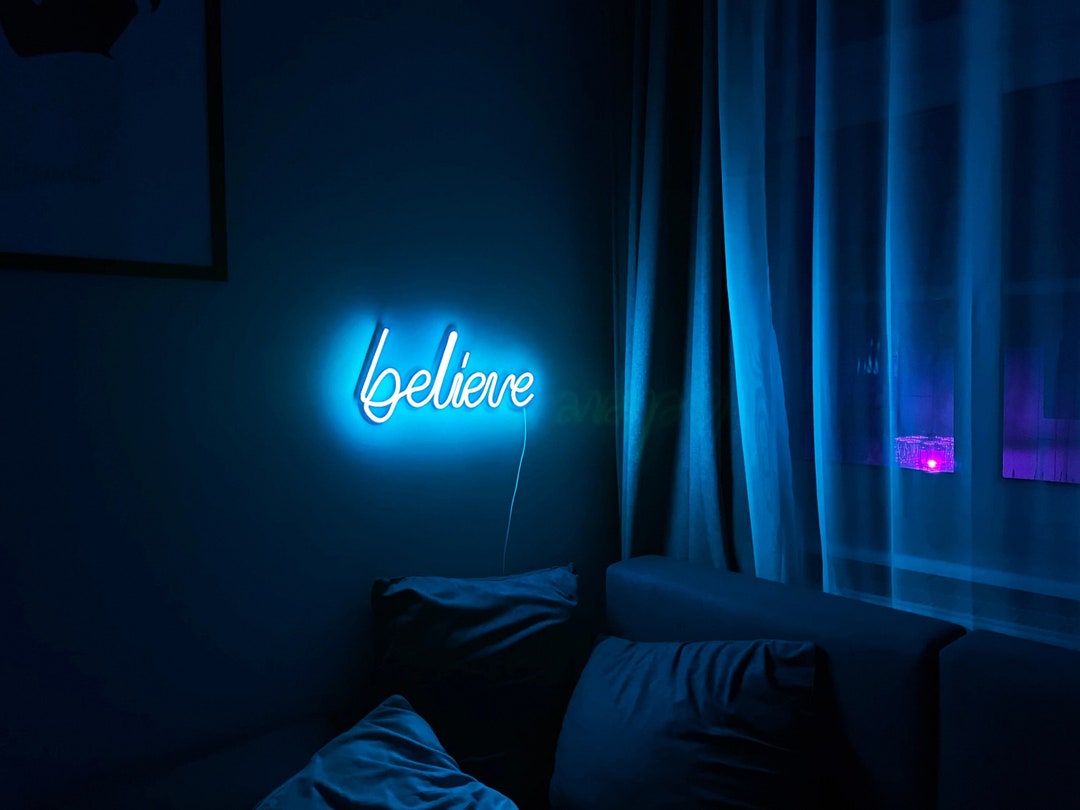 Believe Neon Sign Led Neon Light Neon Sign Bedroom Home Room Neon Sign ...