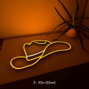 Cowboy Hat Neon Sign, Rodeo LED Sign for Wall Decor White Honky Tonk ...