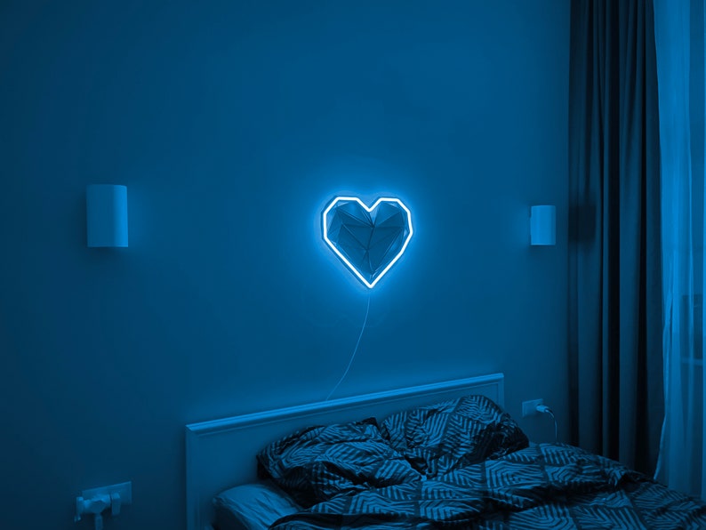 Neon Heart Love Wall Light Heart Wall Light Love Wall Decor | Etsy