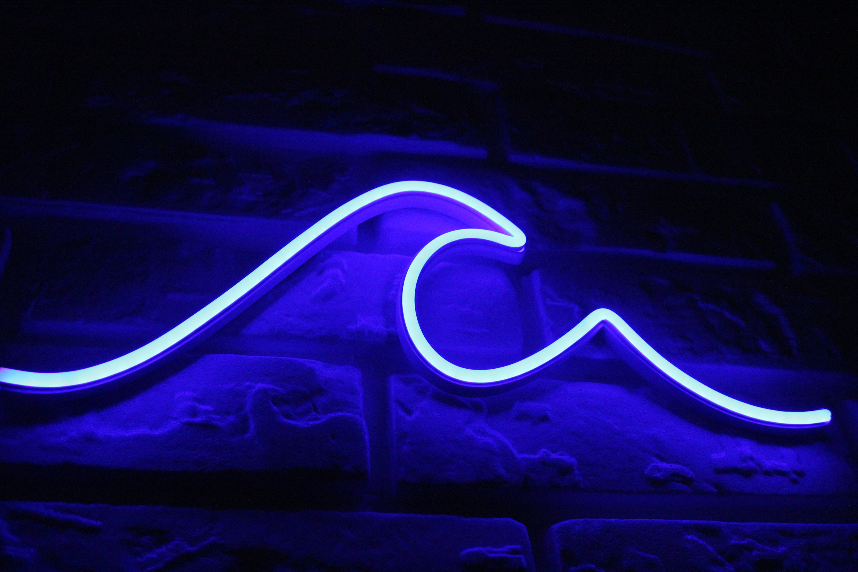 Wave Neon Sign Sea Neon Sign Led Ocean Art Light Sign Led Logo - Etsy