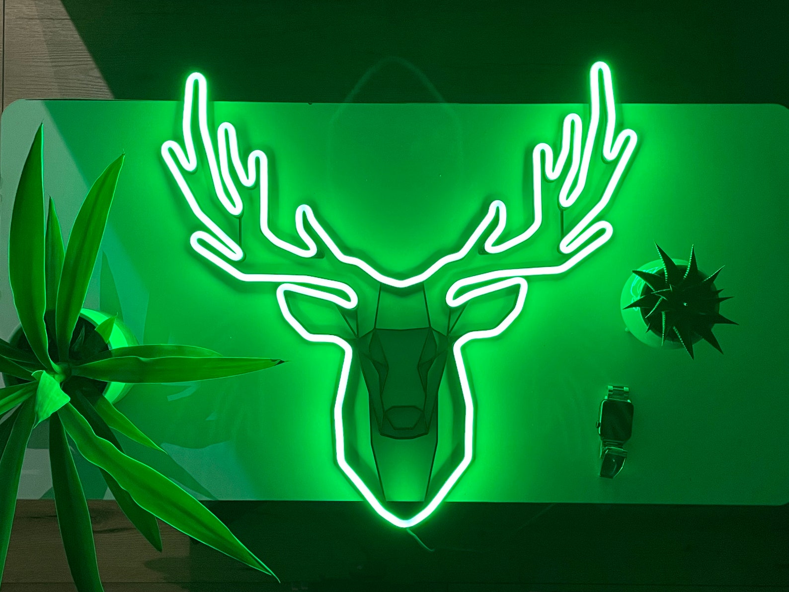 Deer Neon Wall Decor Sign Led Deer Hunting Art Light Sign Led - Etsy