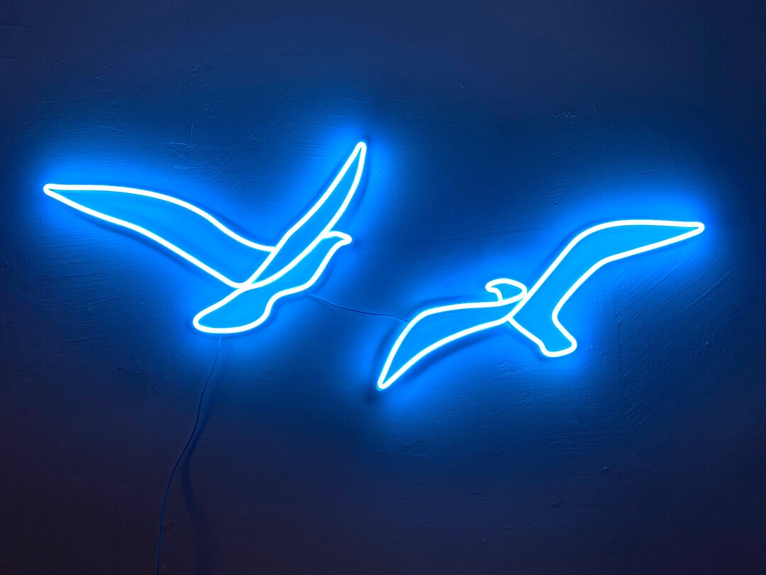 Couple Flying Bird Neon Sign Led Couple Bird Art Light Sign Led Logo ...