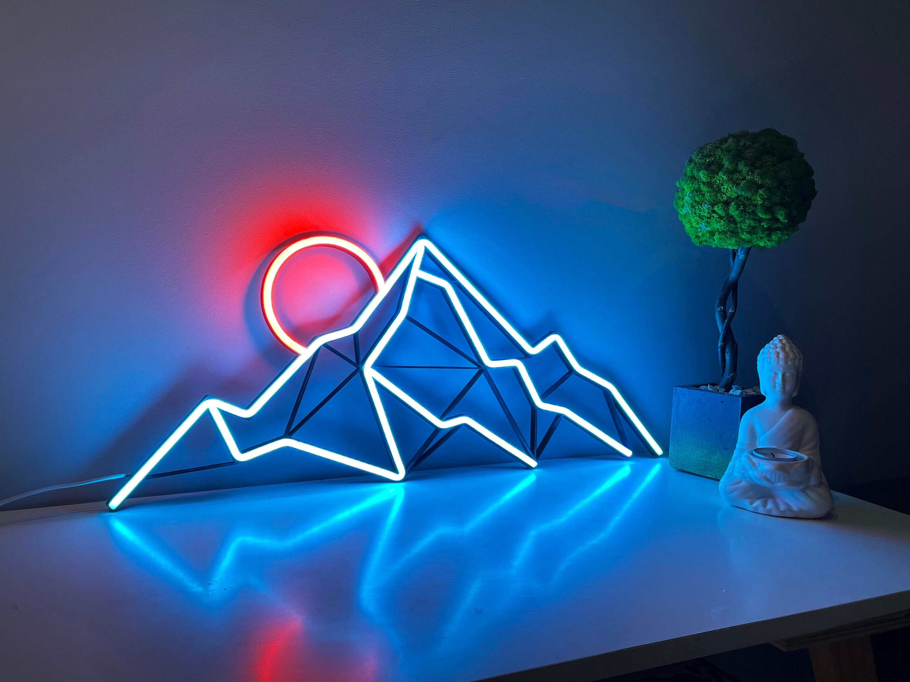 Mountain Neon Wall Art Landscape Neon Sign Neon Art Mountain - Etsy Canada