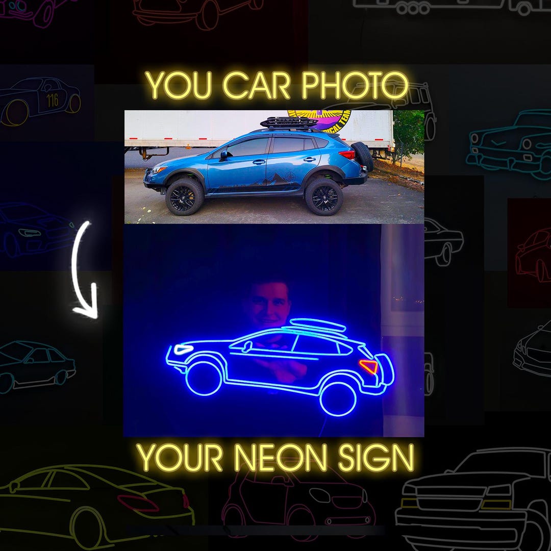 Custom Car Neon Sign - Unique Personalized Perfect Birthday Gift for ...