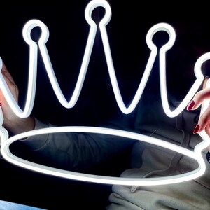 Crown Neon Sign Gift Neon Sign Led Neon Light Sign Led Logo Crown Wall ...