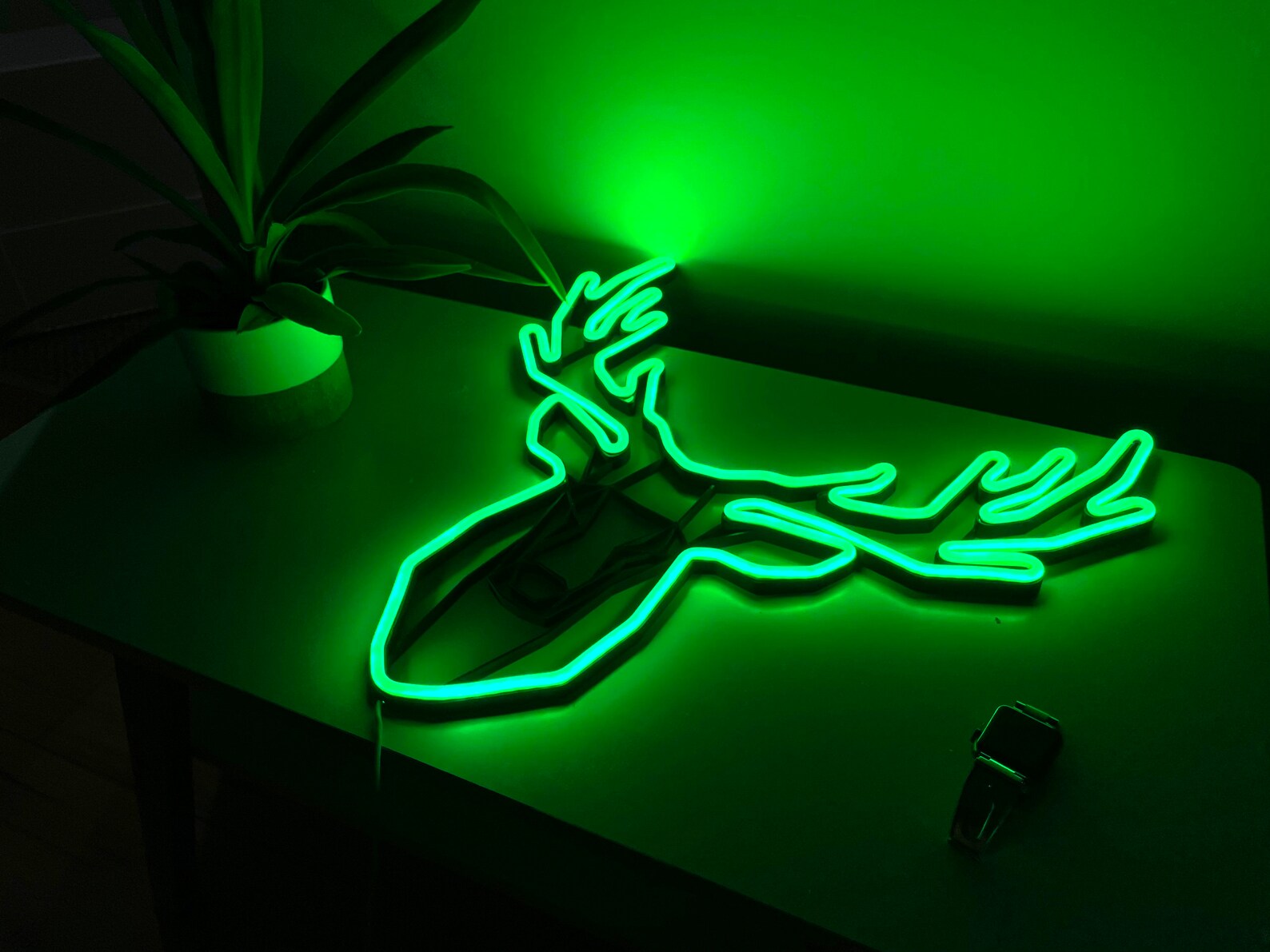 Deer Head Neon Sign Led Deer Hunting Art Light Sign Led Logo | Etsy