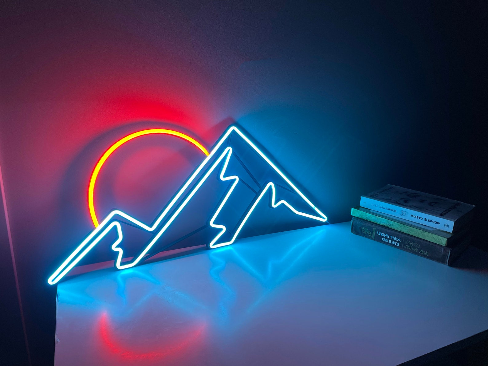Mountain Neon Wall Art Landscape Neon Sign Neon Art Neon Art - Etsy