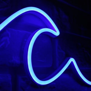 Wave Neon Sign Sea Neon Sign Led Ocean Art Light Sign Led Logo Wave ...