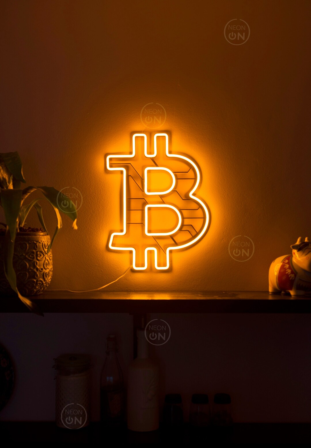Bitcoin Crypto , Bitcoin Neon Sign, Trading Wall Decor, Trader Gift ...