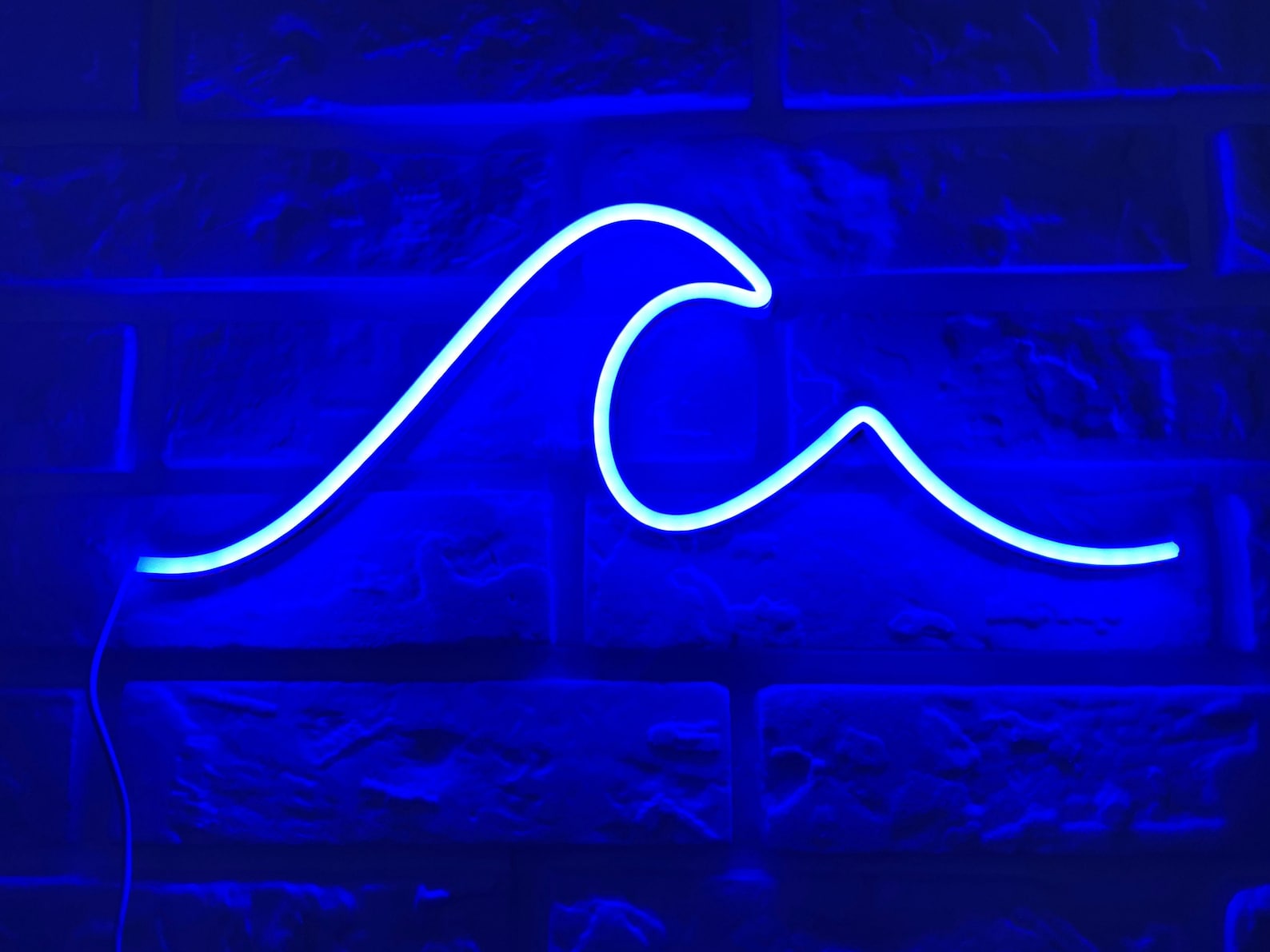 Wave Neon Sign Sea Neon Sign Led Ocean Art Light Sign Led Logo | Etsy