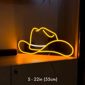 Cowboy Hat Neon Sign, Rodeo LED Sign for Wall Decor White Honky Tonk ...