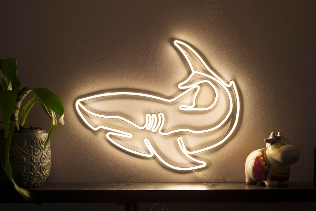 Shark Neon Sign Bedroom Neon Sign Led Sea Art Light Sign Led Logo ...