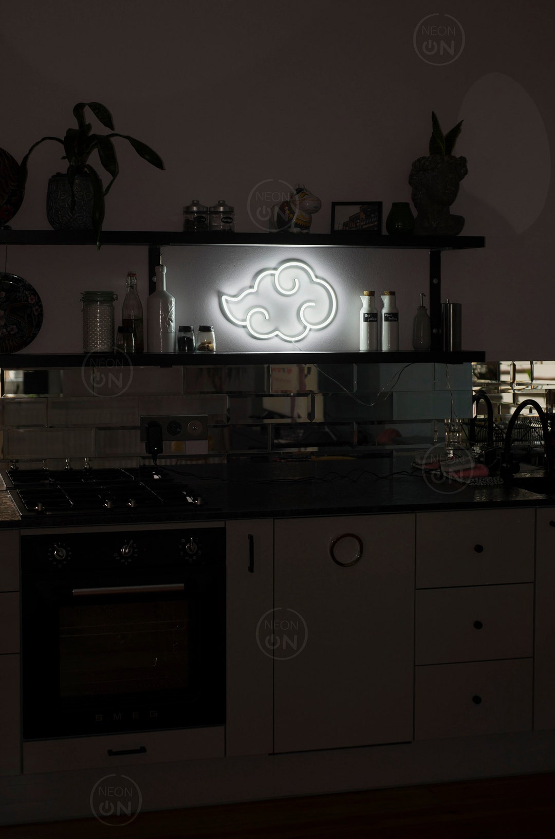 Akatsuki Anime Cloud Neon Sign Wall Sign Decor, Neon Anime Sign, Wall ...