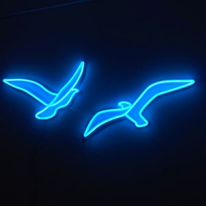 Couple Flying Bird Neon Sign Led Couple Bird Art Light Sign Led Logo ...
