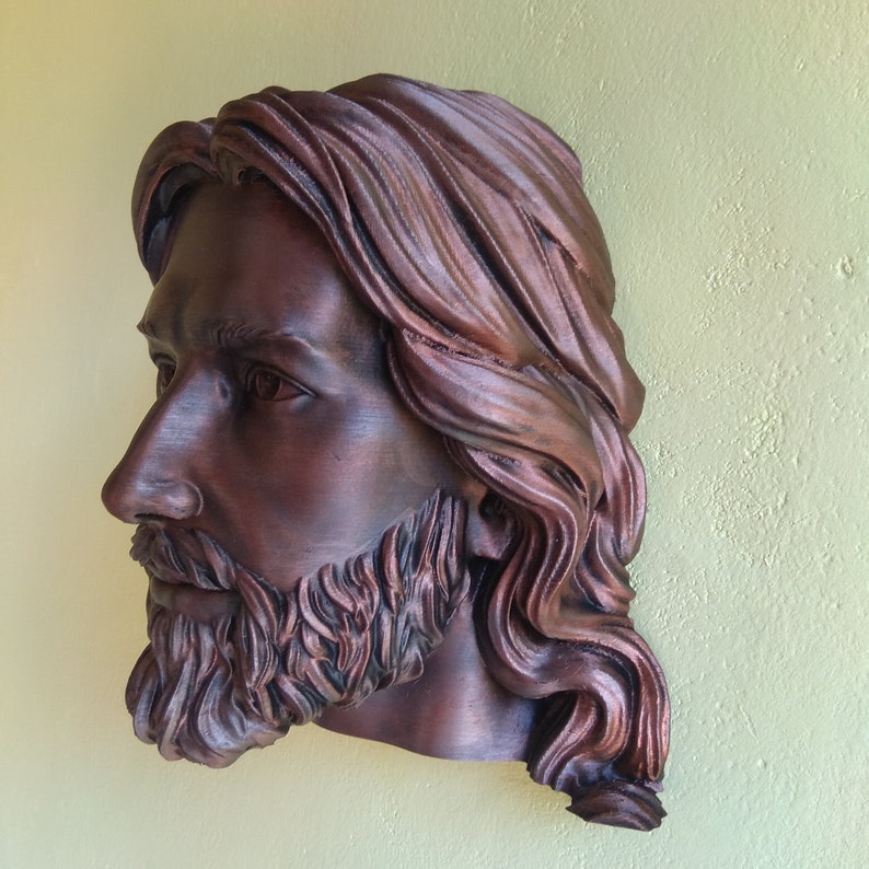 Wall Mounted Jesus Head. 3D Printed Wall Decor. Jesus Head Wall Hanging ...