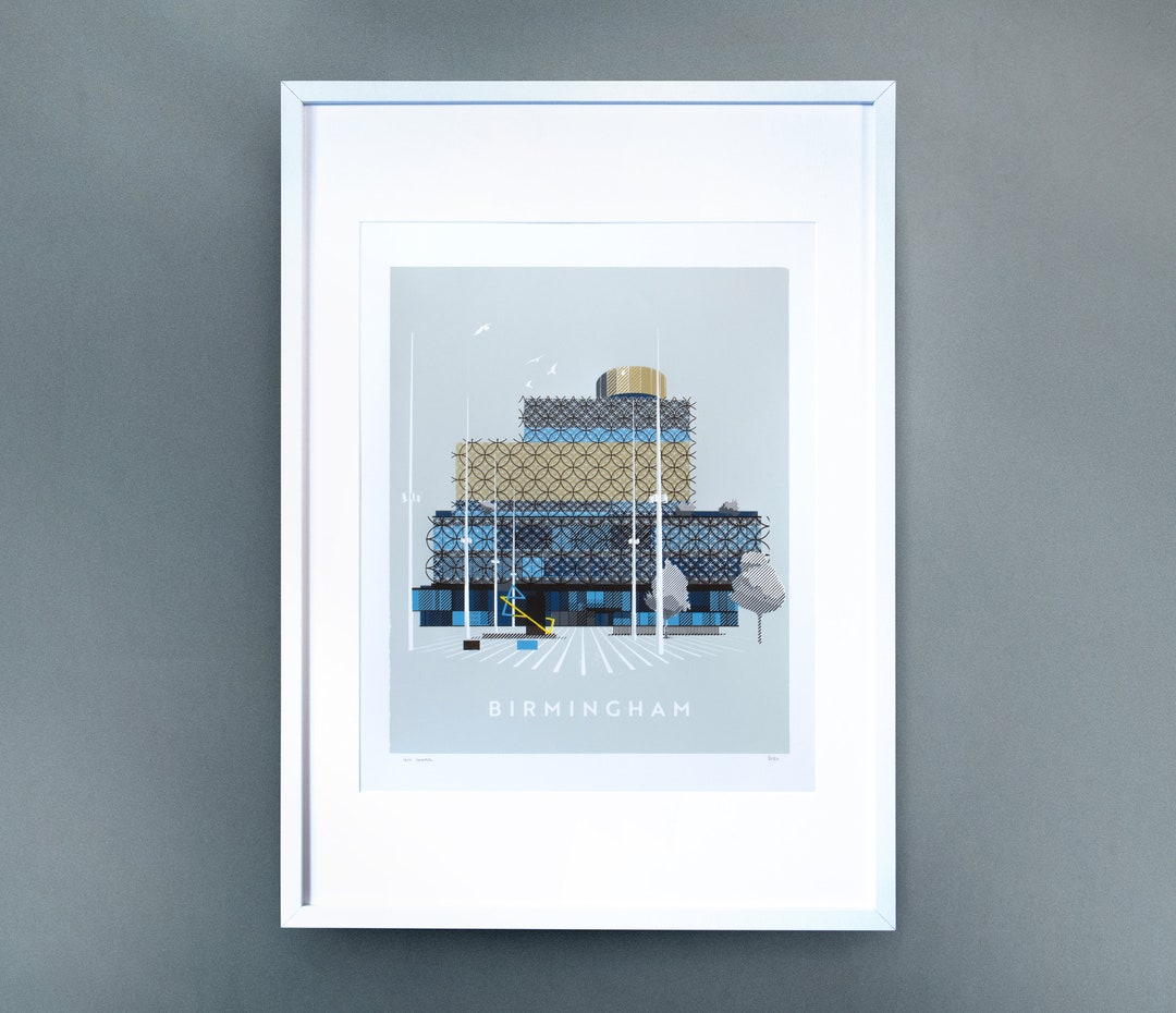 Birmingham Library, Silk Screen Print (editioned) - Etsy