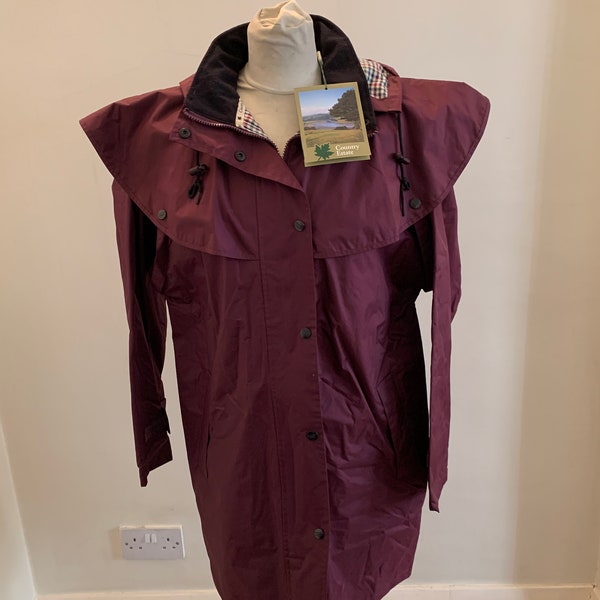 Maroon Rain Jacket Women - Etsy