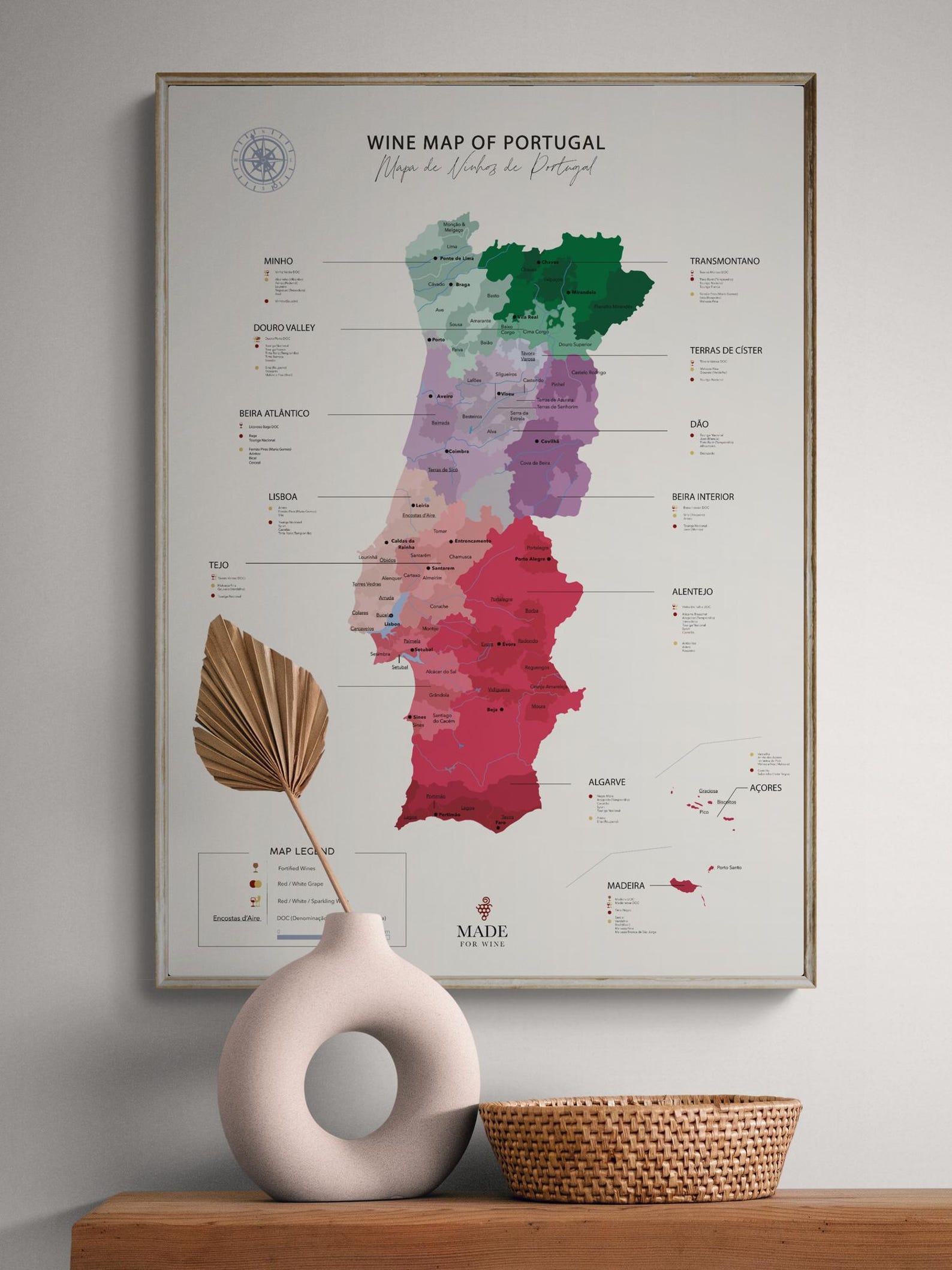 Wine Map of Portugal | Wine Regions, Appellations | Educational Tool ...
