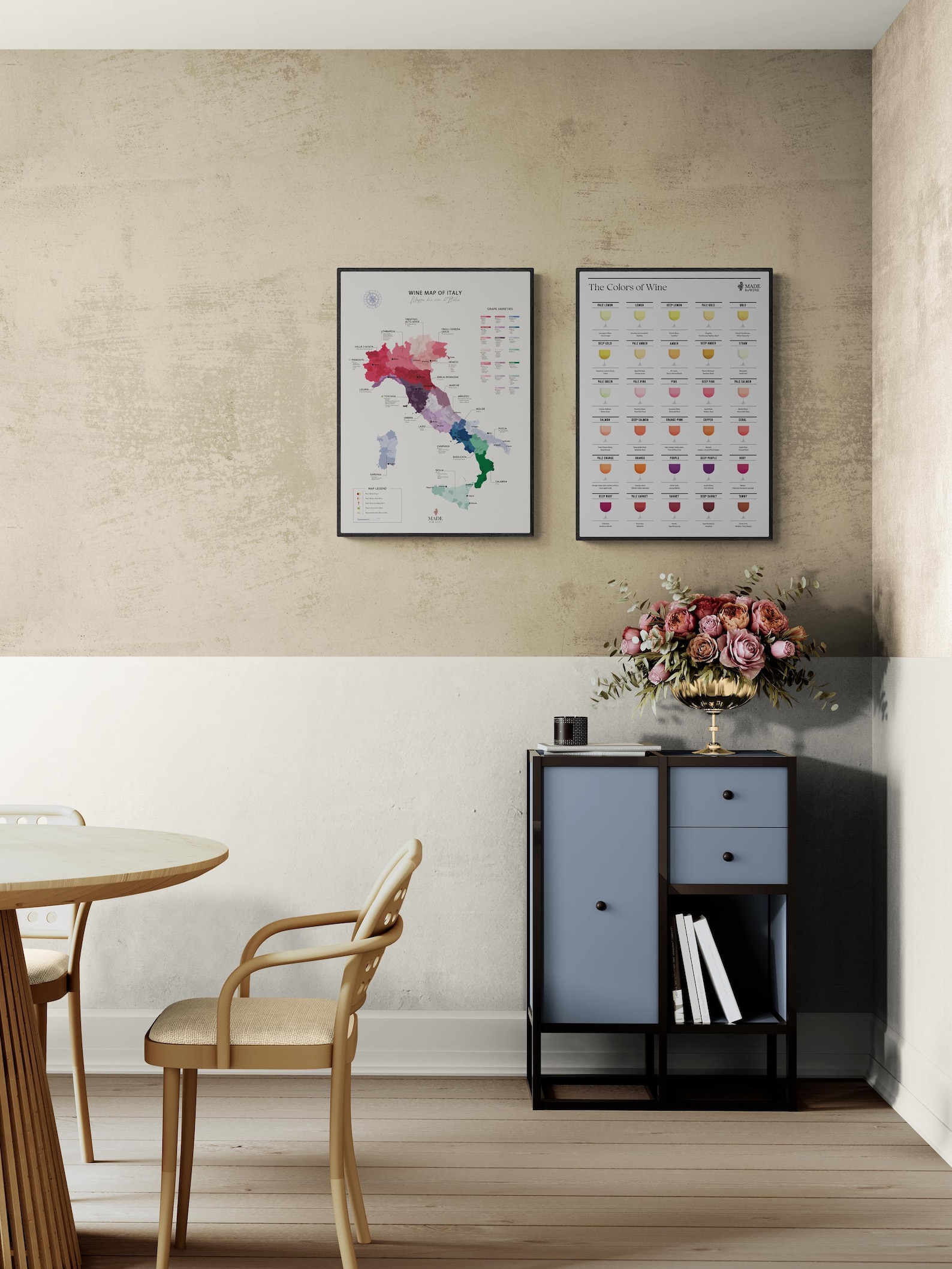 The Colours of Wine: A Wine Colour Chart Poster for Enthusiasts - Etsy