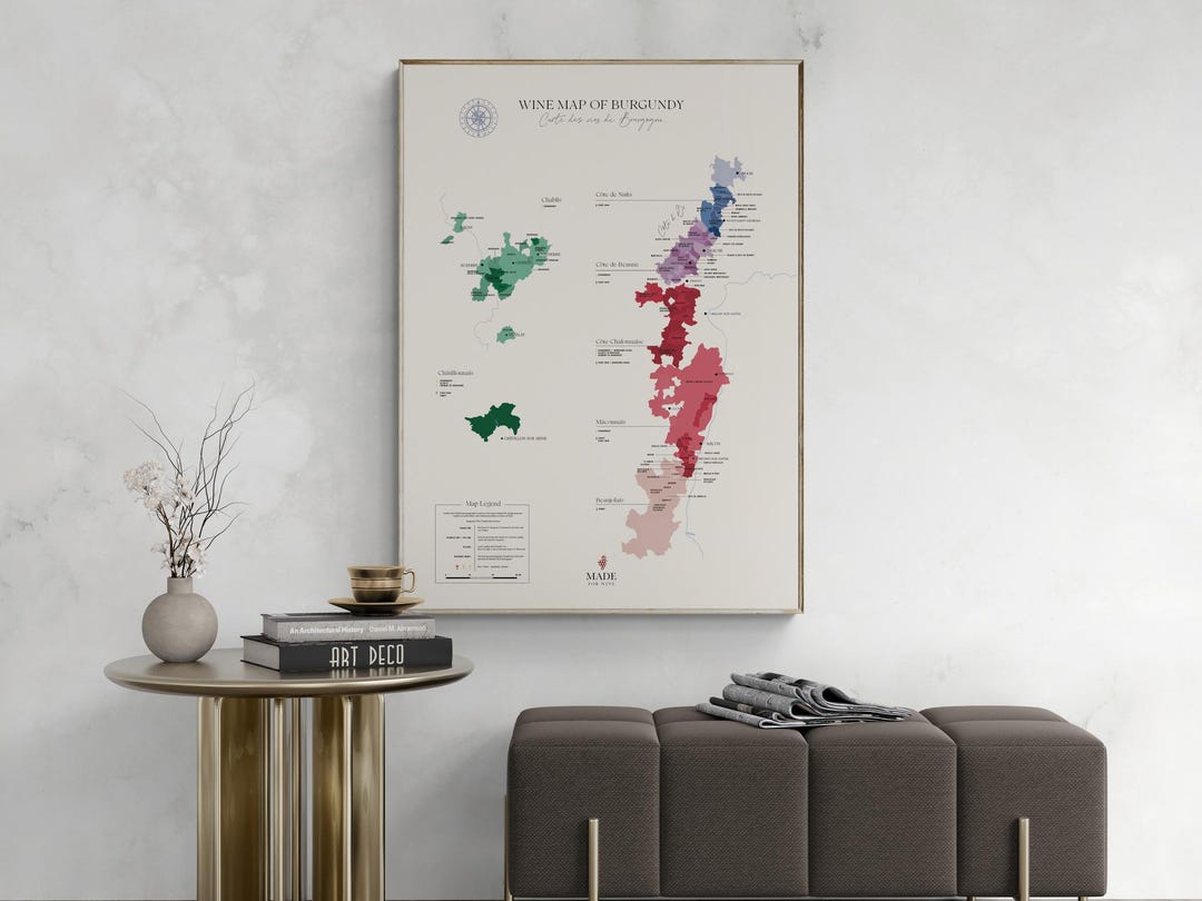 Wine Map of Burgundy, France Wine Regions, Appellations Educational ...