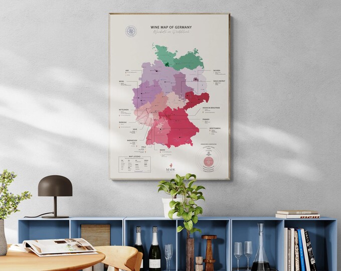 Old World Wine & Vineyards Map 1907 Vintage Viticulture Atlas Poster - Etsy