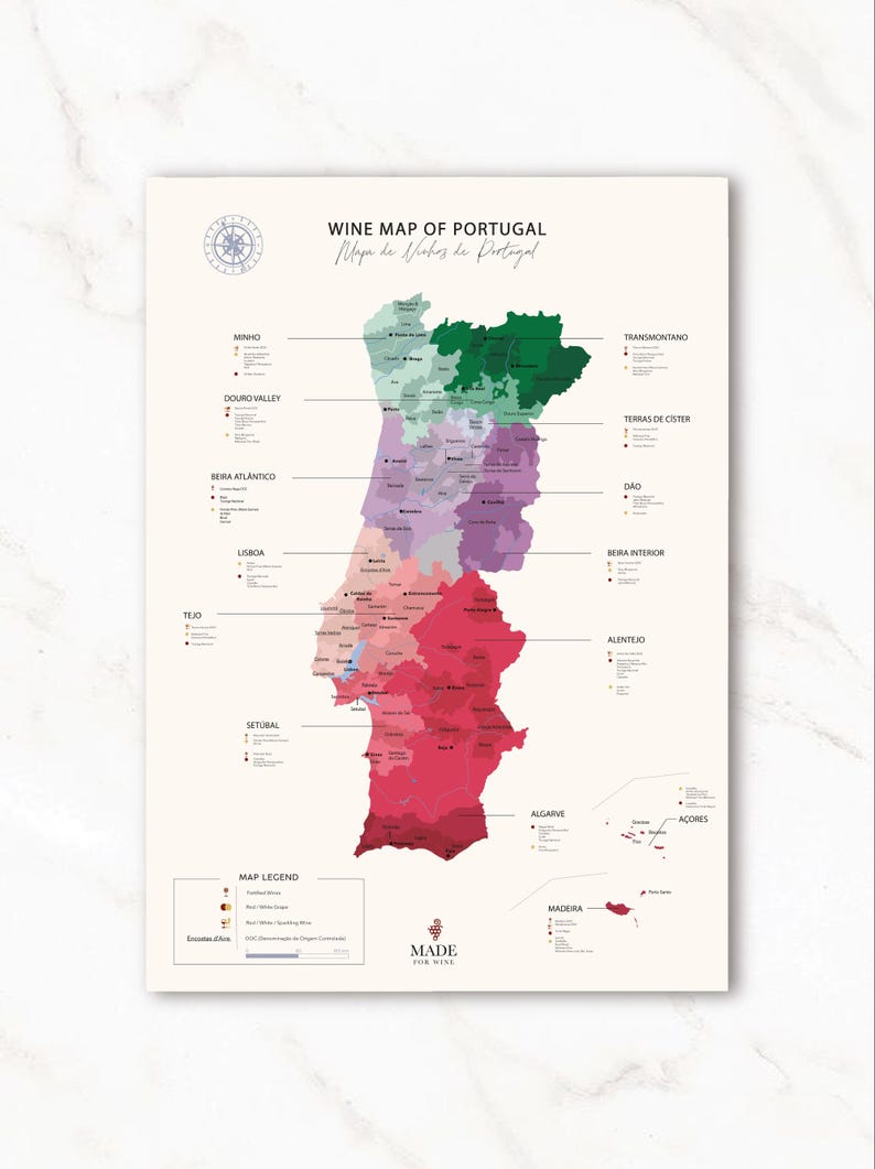 Wine Map of Portugal | Wine Regions, Appellations | Educational Tool ...