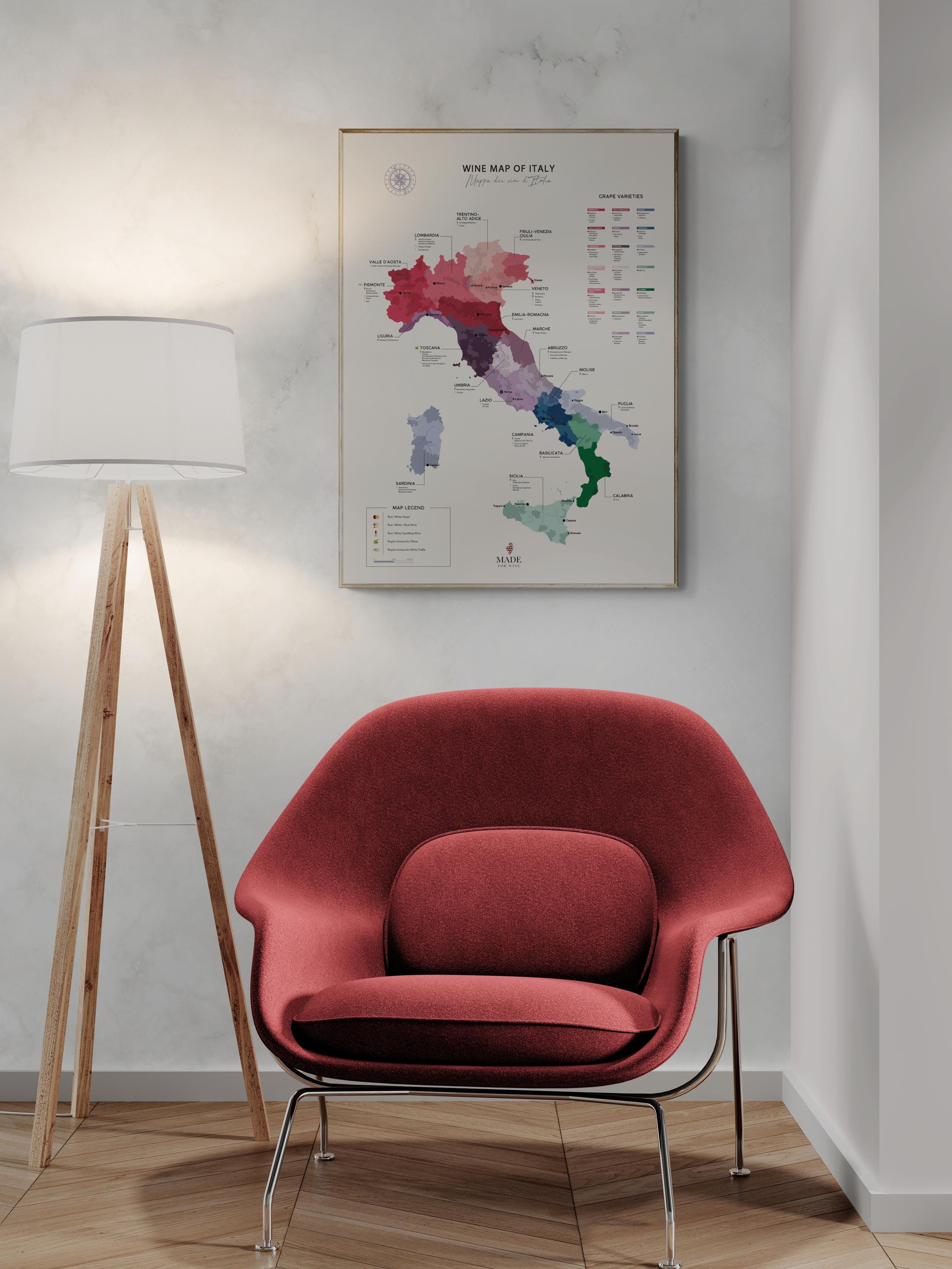 Italian Wine Map: Regions & Appellations Art (digital Product) - Etsy