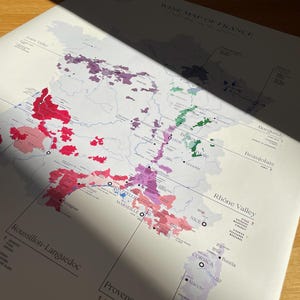 French Wine Map: Regions, Appellations, and Grapes - Etsy