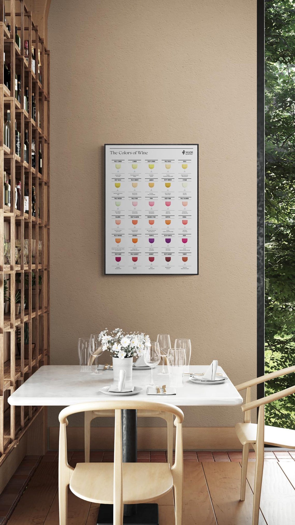 The Colours of Wine: A Wine Colour Chart Poster for Enthusiasts - Etsy