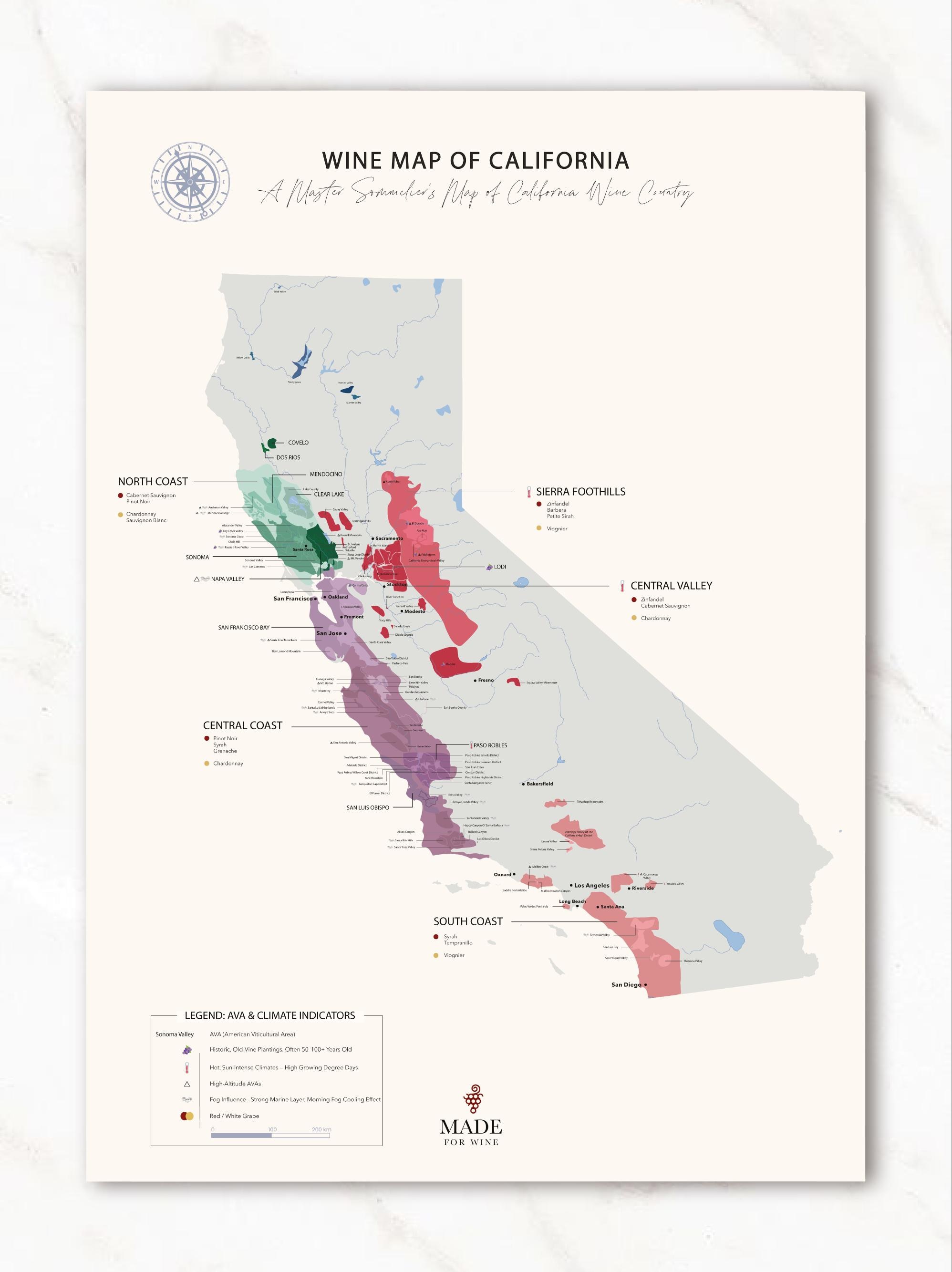 California Ava Map