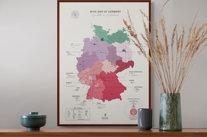 Wine Map of Germany: Wine Regions, Appellations, Educational Tool ...