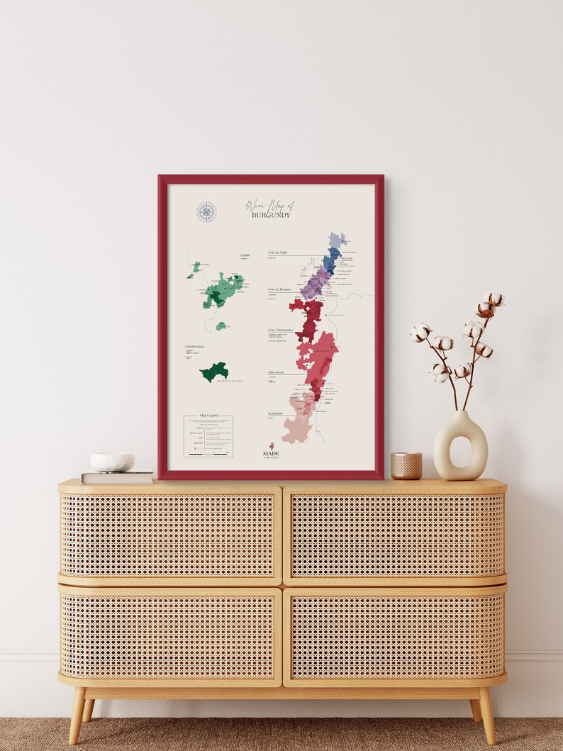 Wine Map of Burgundy, France Wine Regions, Appellations Educational ...