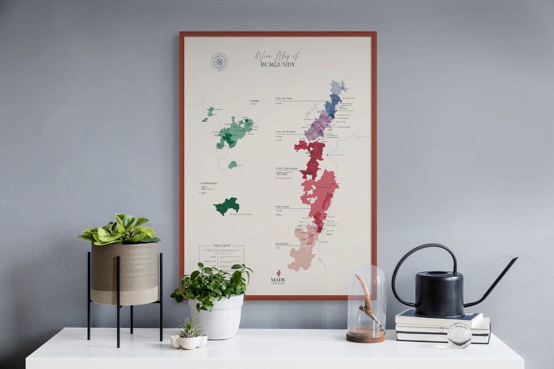 Wine Map of Burgundy, France Wine Regions, Appellations Educational ...