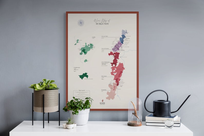 Wine Map of Burgundy, France Wine Regions, Appellations Educational ...