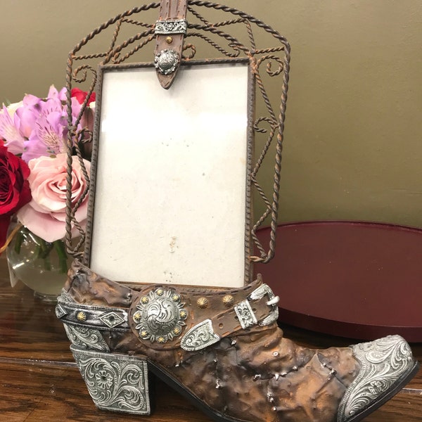 Cowboy Boot Picture Frame - Etsy