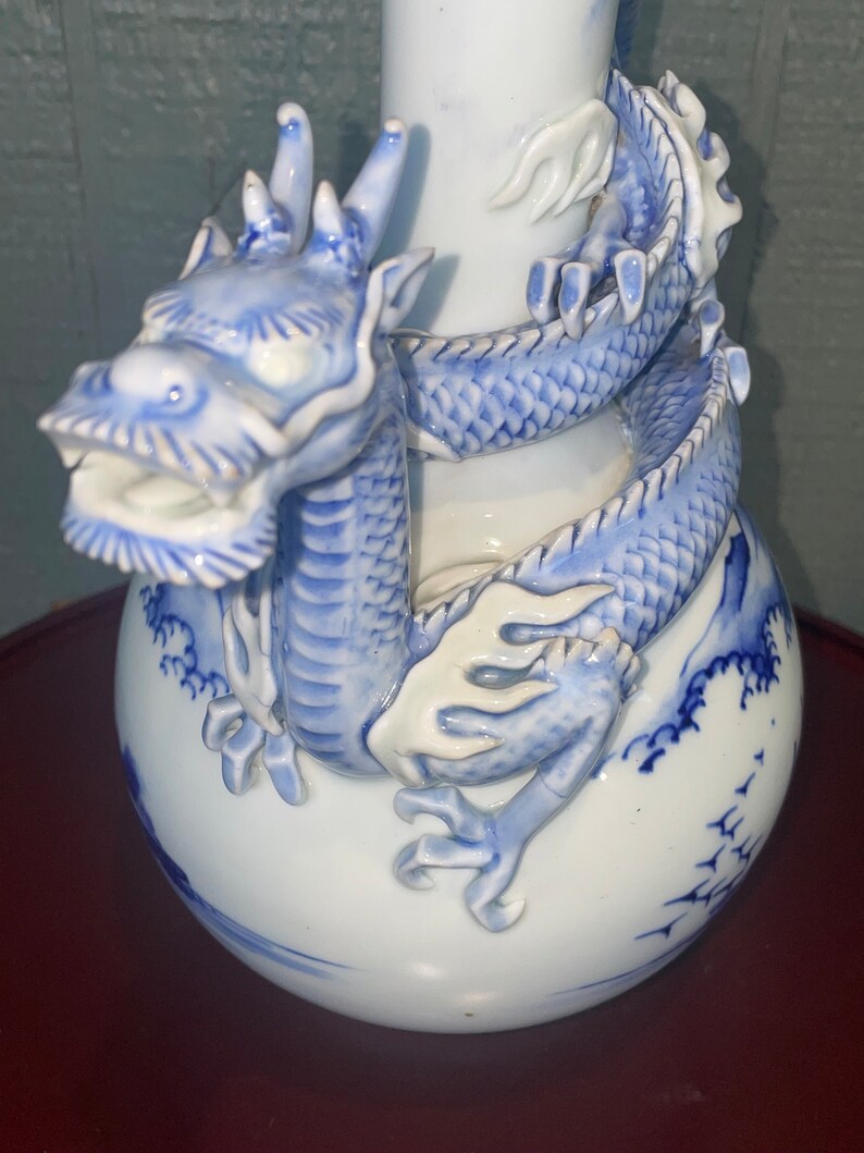 Antique 19th C Japanese Hirado Dragon Porcelain Ewer Mikawachi Ware - Etsy