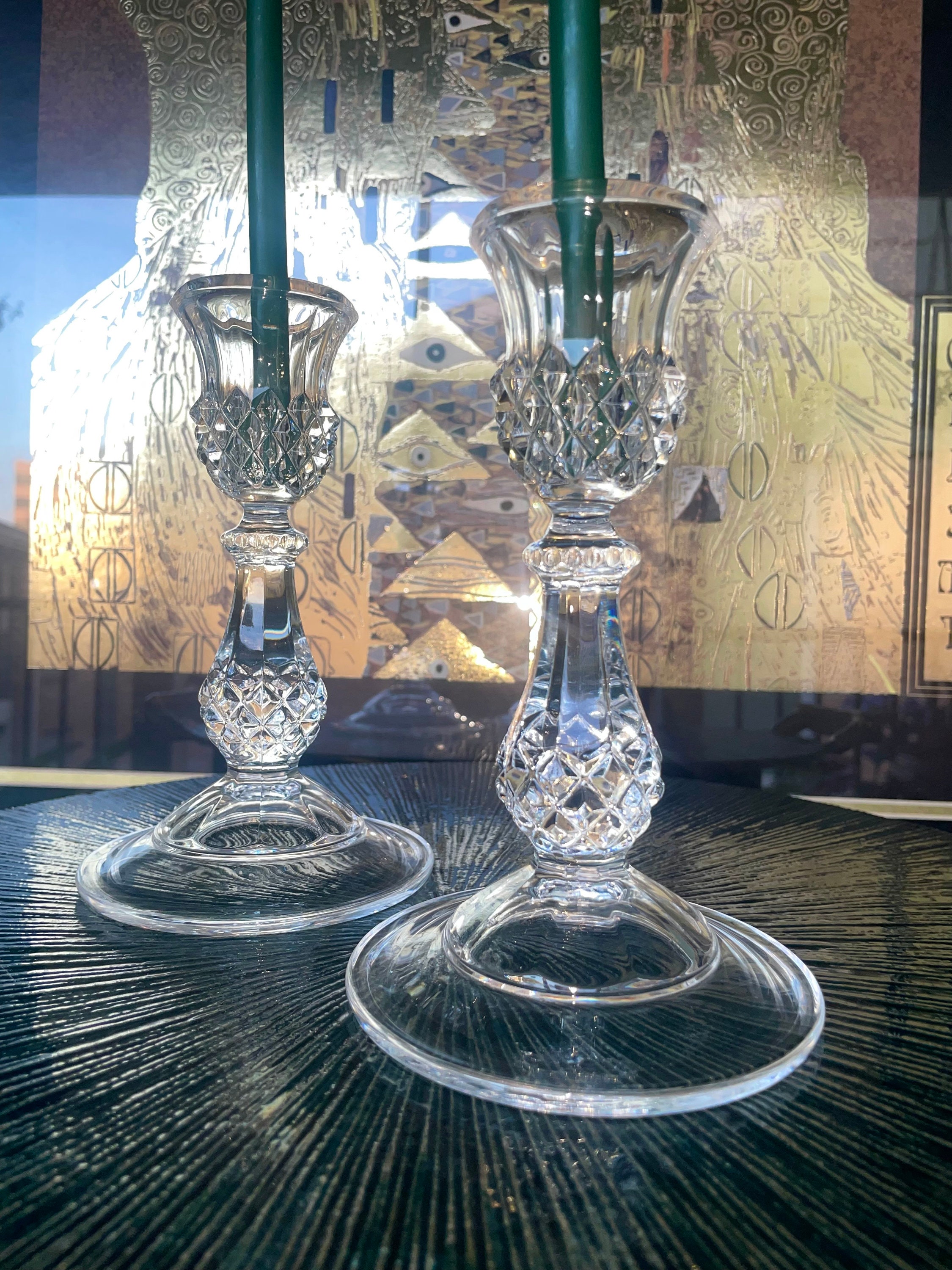 Vintage French Sculpted Cristal D'arques Diamond Cut Crystal ...