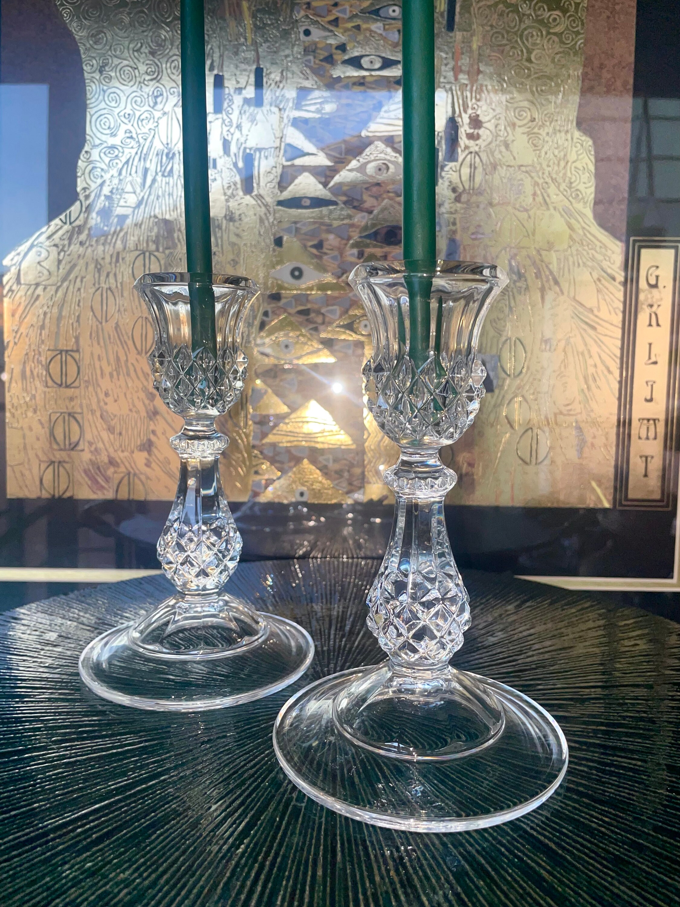 Vintage French Sculpted Cristal D'arques Diamond Cut Crystal ...