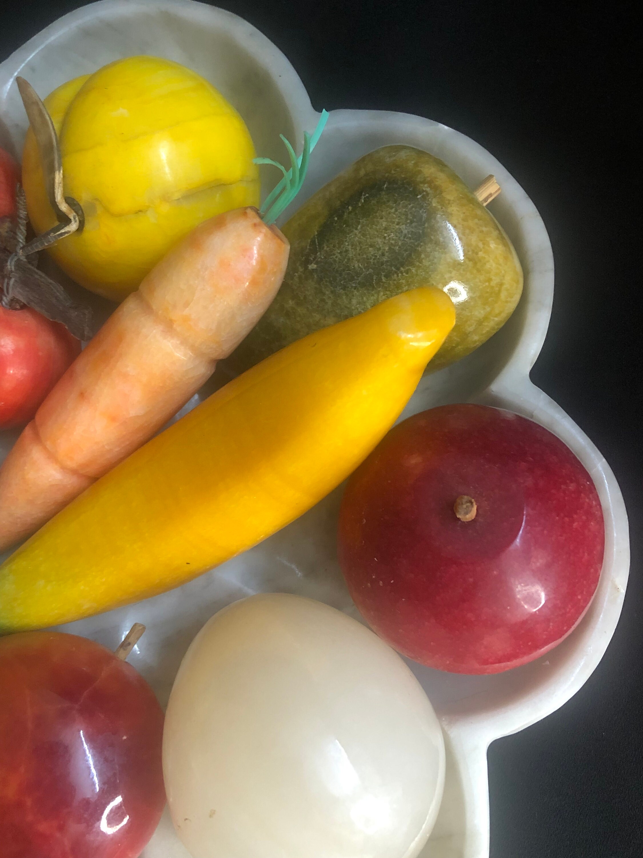 Vintage Italian Marble Tazza of Fruit and Vegetables - Etsy