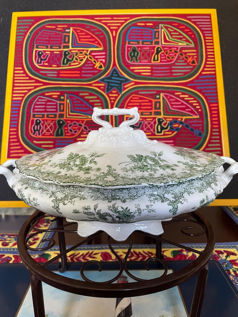 Antique J&G Meakin, Hanley England, Rochester Pattern, Oval Lidded ...