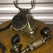 Art Nouveau Antique Style Push Button Phone, Midcentury Metal, Office ...