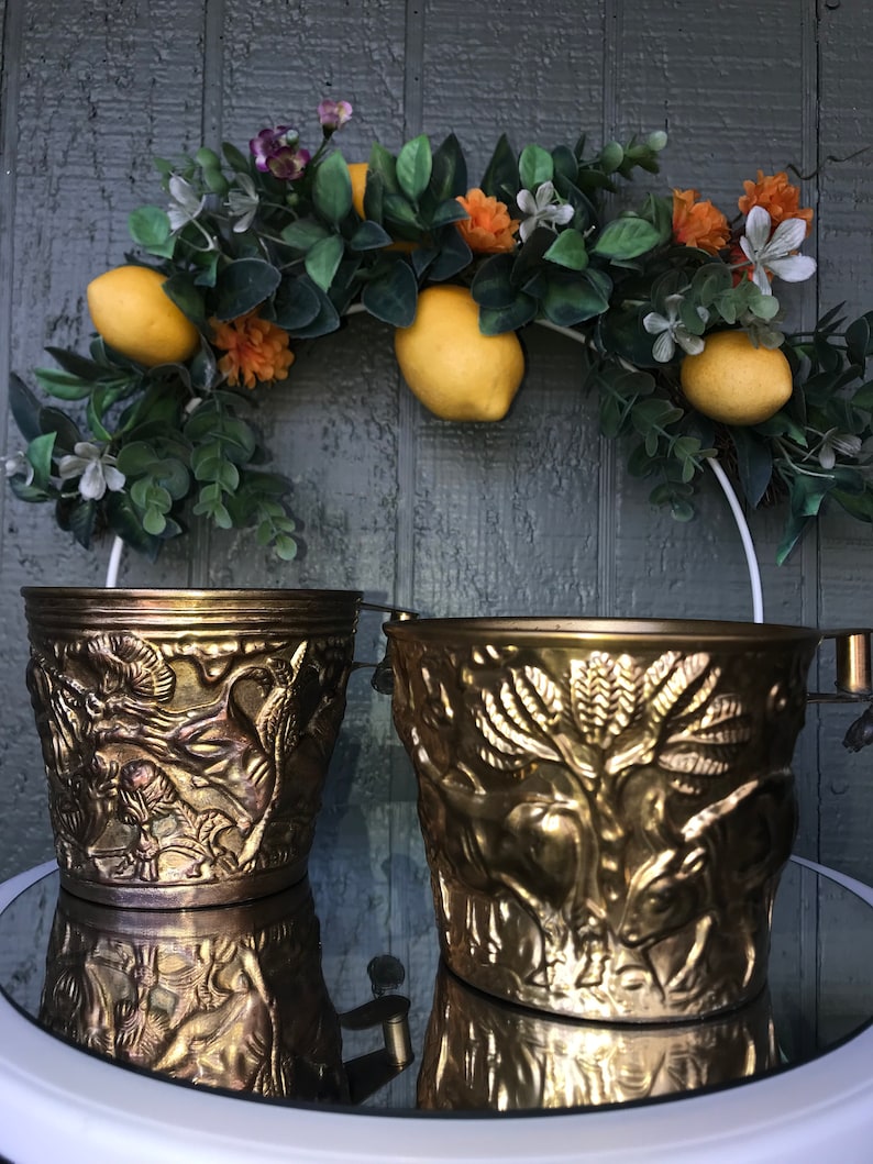 Vintage Vapheio Gold Color Cups Creto-mycenaean Period - Bull Stag ...