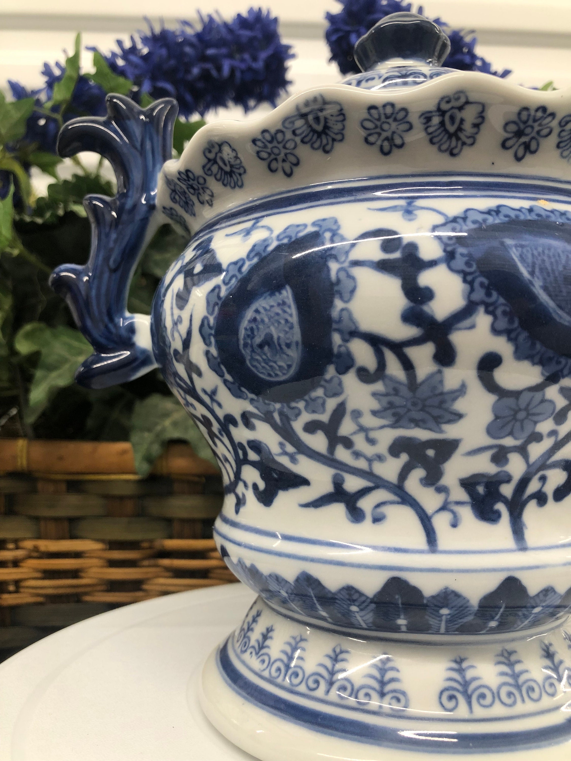 Vintage Royal Blue Chinese Ginger Jar - Etsy