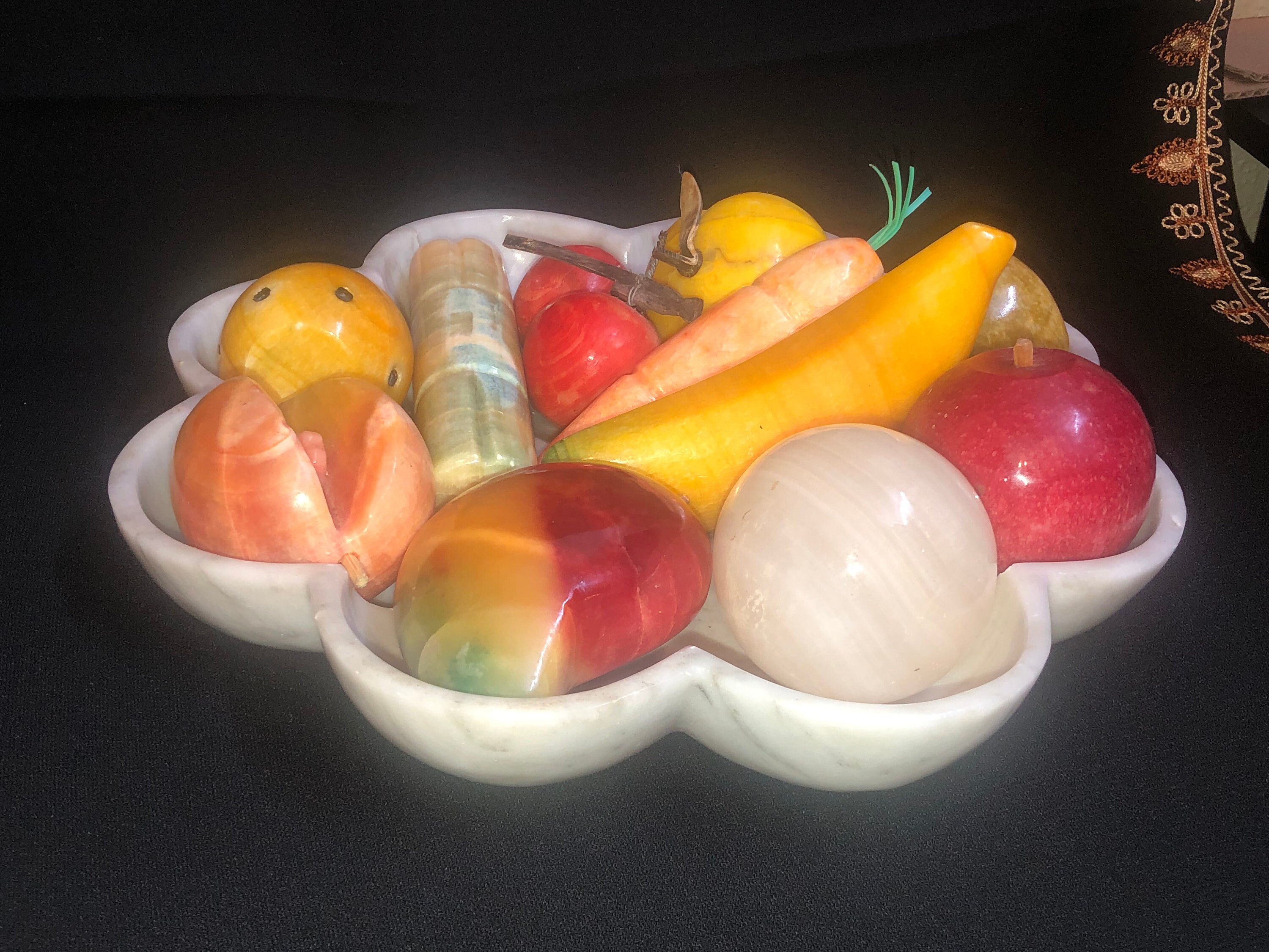 Vintage Italian Marble Tazza of Fruit and Vegetables - Etsy