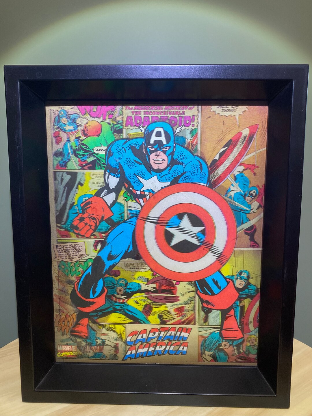 Captain America Holographic 3D Shadowbox Picture Frame Wall Decor ...