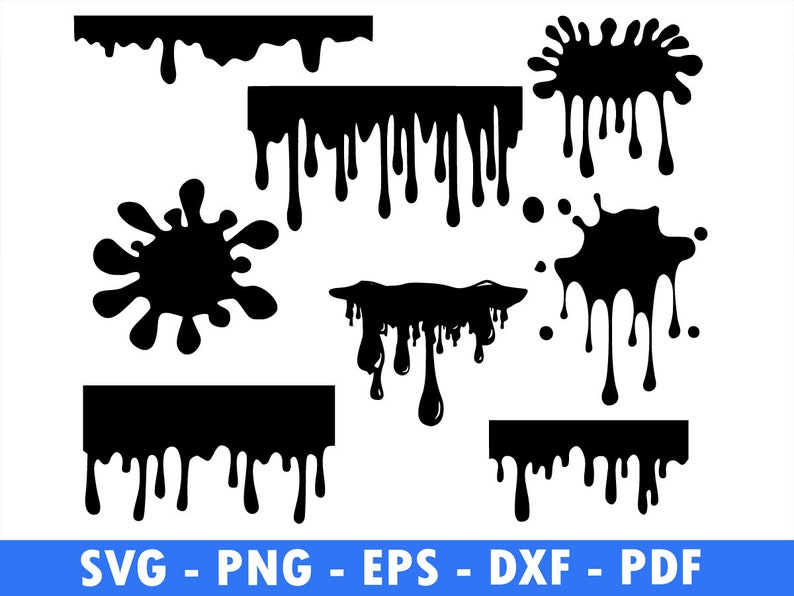 Dripping Borders Svg Bundle Dripping Svg Drip Svg - Etsy