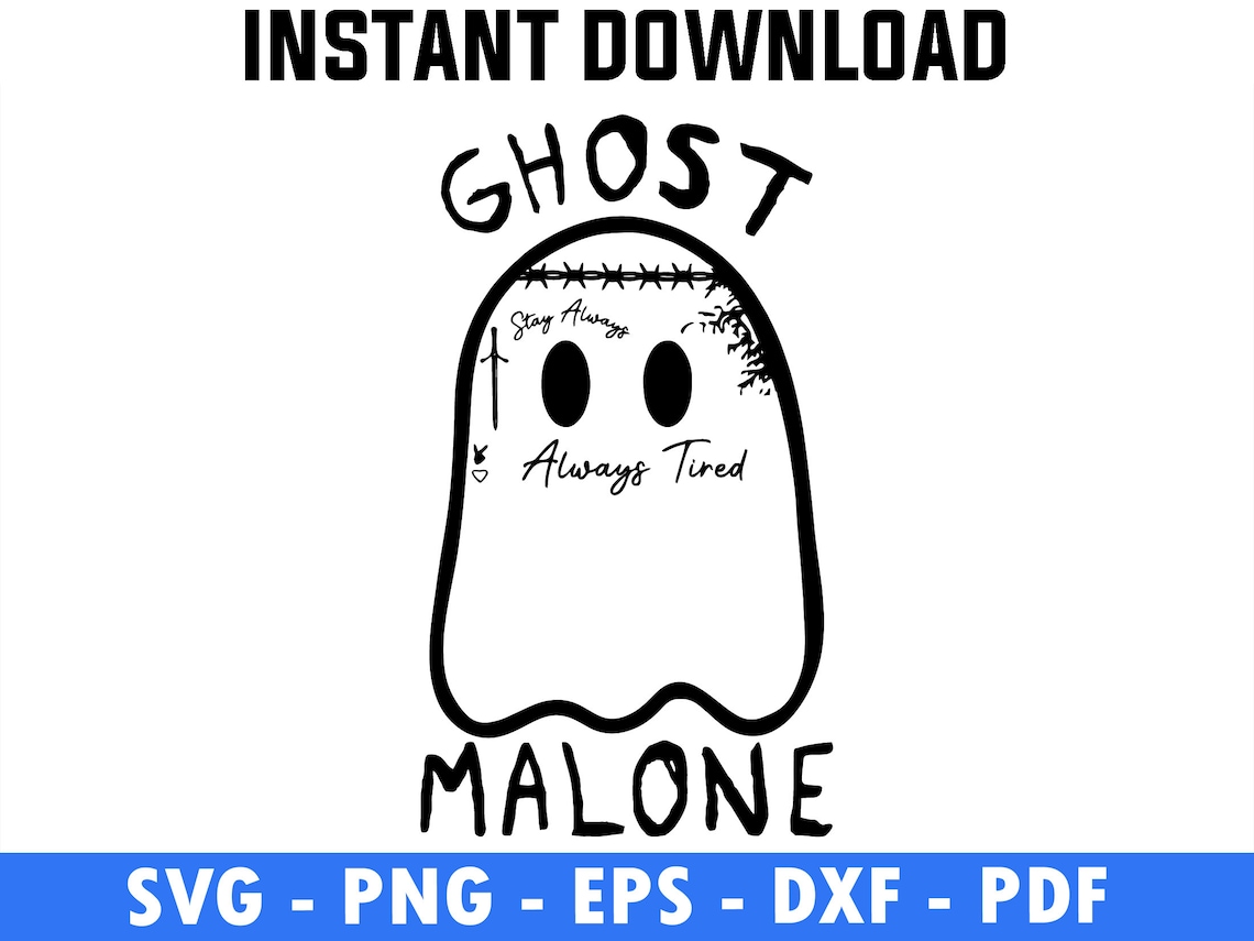 Ghost Malone Png Svg Funny Ghost Instant Download Trendy - Etsy