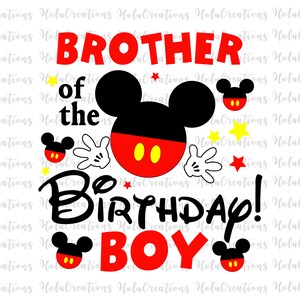 Bundle Birthday Boy Family Svg Mickey Mouse Happy Birthday - Etsy