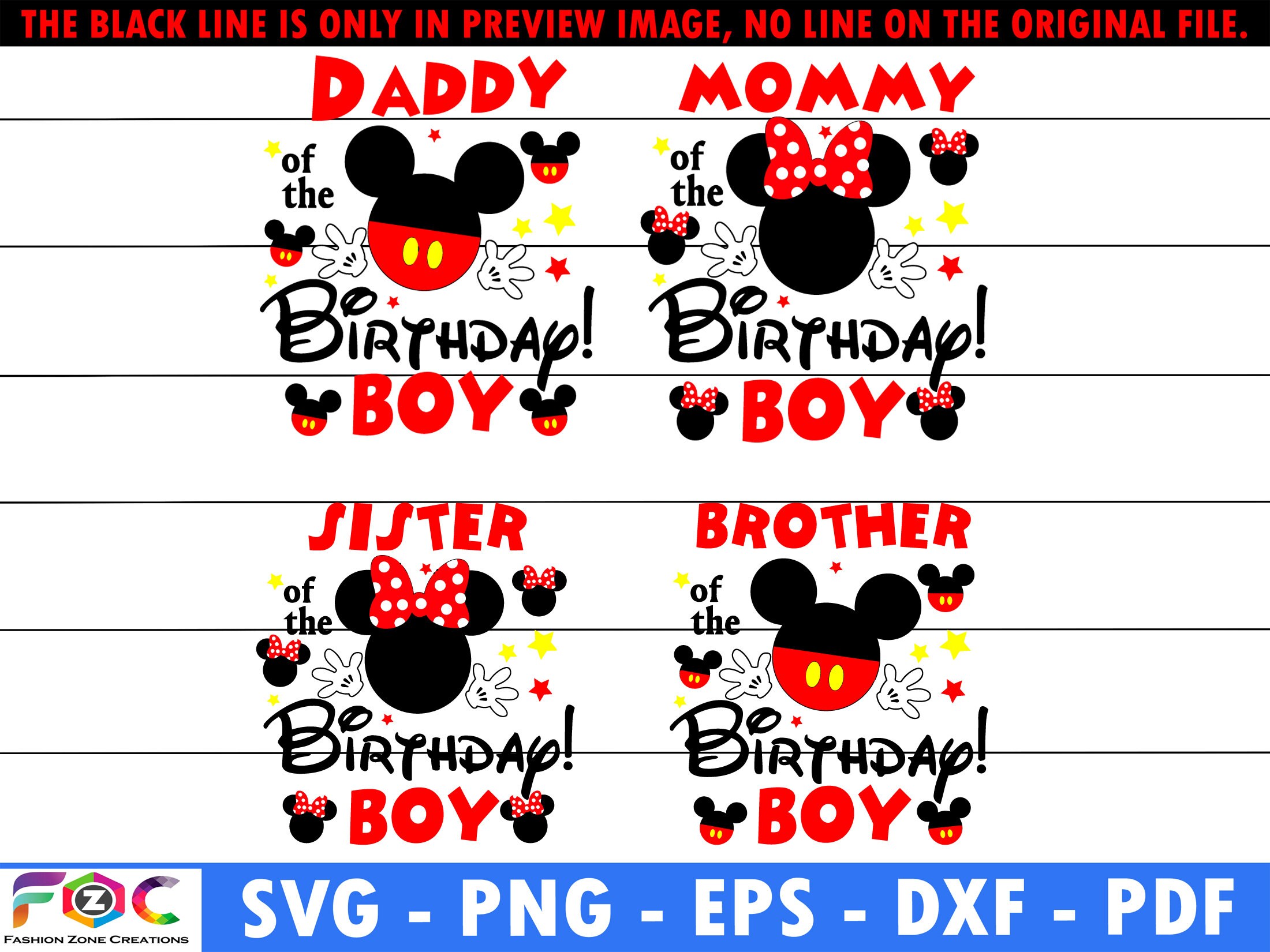 Bundle Birthday Boy Family Svg Mickey Mouse Happy Birthday - Etsy